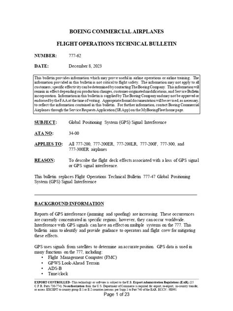 777 Fotb Global Positioning System Gps Signal Interference Pdf