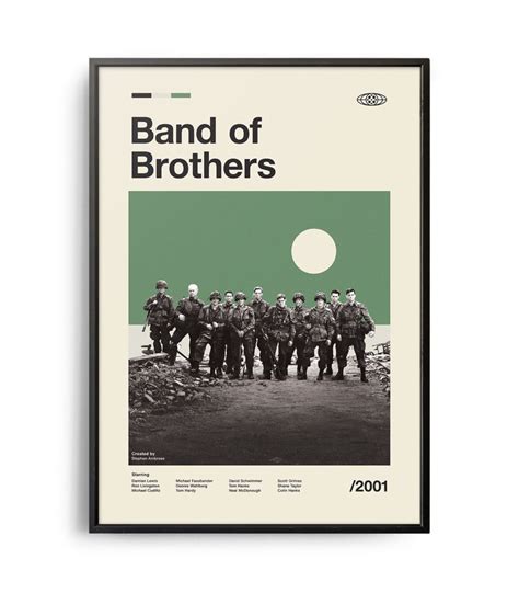Mid Century Modern Band Of Brothers Tv Series Poster Weekend Concept