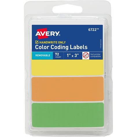Avery Removable Neon Color Coding Labels