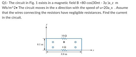 Solved Q1 ﻿the Circuit In Fig 1 ﻿exists In A Magnetic