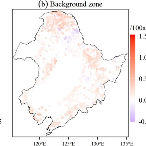 Spatial Patterns Of Mean Ndvi Trend Of A Eco Engineering Zone B