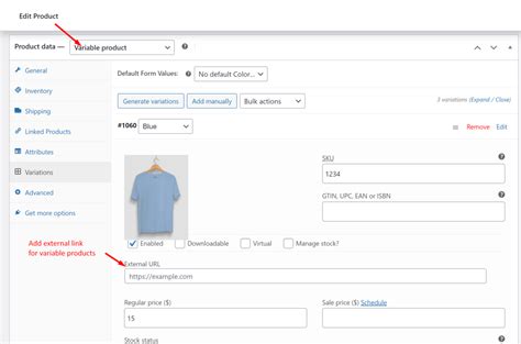 How To Add External Links For Each Variations And Open It In New Tab For Woocommerce Variable