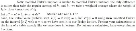 solved new modified euler s method is similar to modified euler s