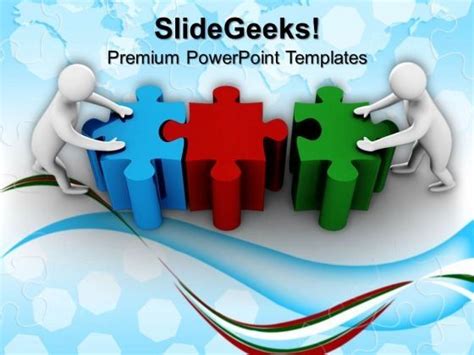 D Men Forming Puzzle Business Team PowerPoint Templates And PowerPoint Themes