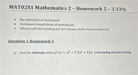 Solved Mat02s1 ﻿mathematics 2 ﻿homework 5 3 33 No