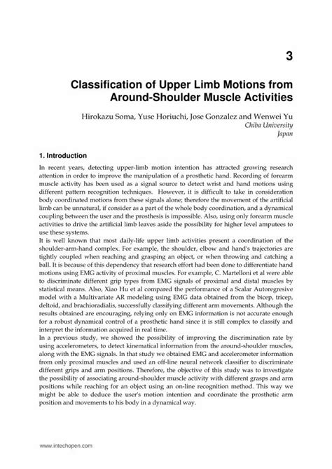 Pdf Classification Of Upper Limb Motions From Around … Pdfs 18209 Pdf