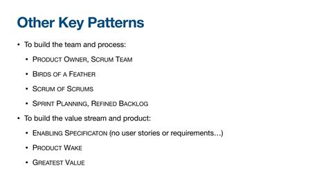 Scrum Patterns Ppt