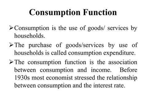 Consumption Function PPT