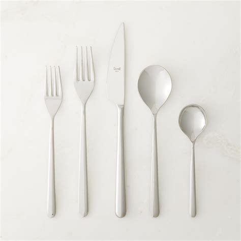 Avesa 5 Piece Polished Silver Flatware Set Reviews Cb2