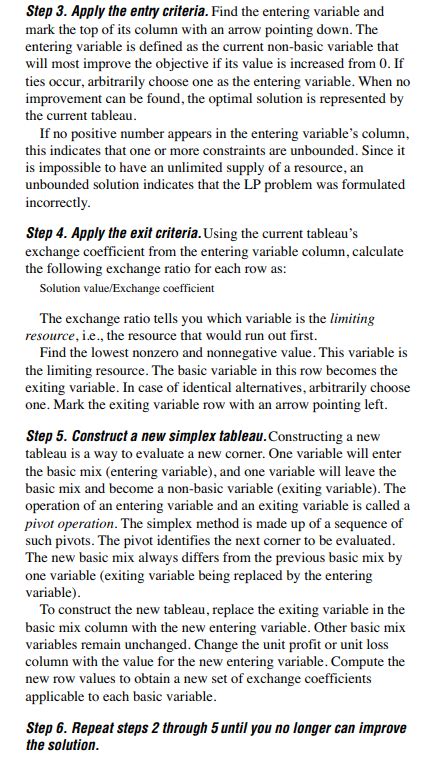 Simplex Method Operation Research
