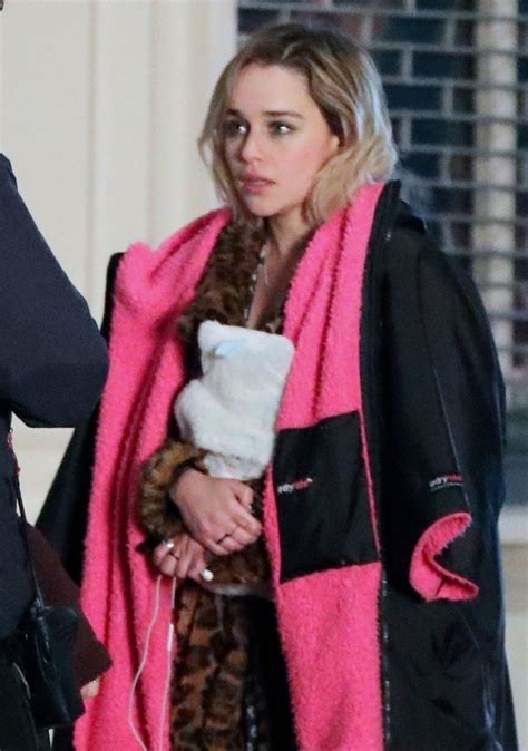 Emilia Clarke On The Set Of Last Christmas In London Hawtcelebs
