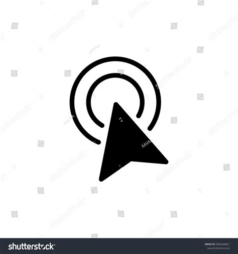 Click Icon Vector Pointer Arrow Icon Stock Vector Royalty Free