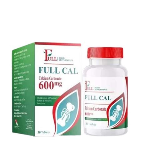 Full Cal Calcium Carbonate 600 Mg 30 Tablets Sifsaf