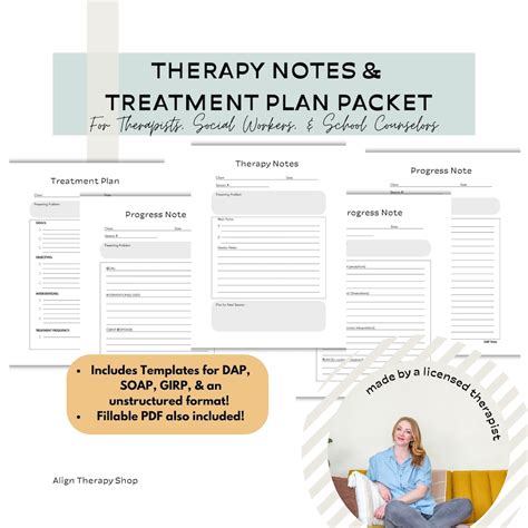 Therapist Progress Notes And Treatment Plan Template For Therapists