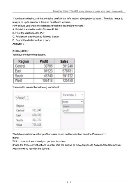 Ppt Tda C01 Tableau Certified Data Analyst Update Dumps Powerpoint Presentation Id 12047074