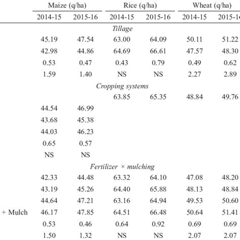 Effect Of Tillage Mulching And Fertilizer Management Practices On