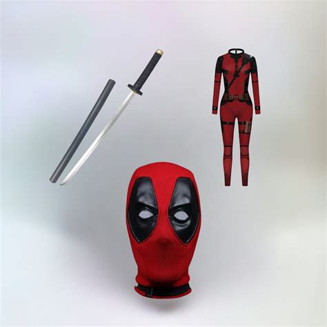 Deadpool Bundle Mask Costume And Katana Ultimate Deadpool Set