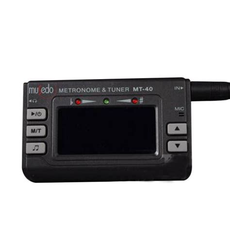 Musedo Mt 40 3 In 1 Metronome Tuner Tone Generator For Guitar Bass Violin Ukulele Black