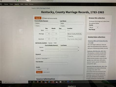 How To Find Marriages On Ancestry Kentucky Kindred Genealogy