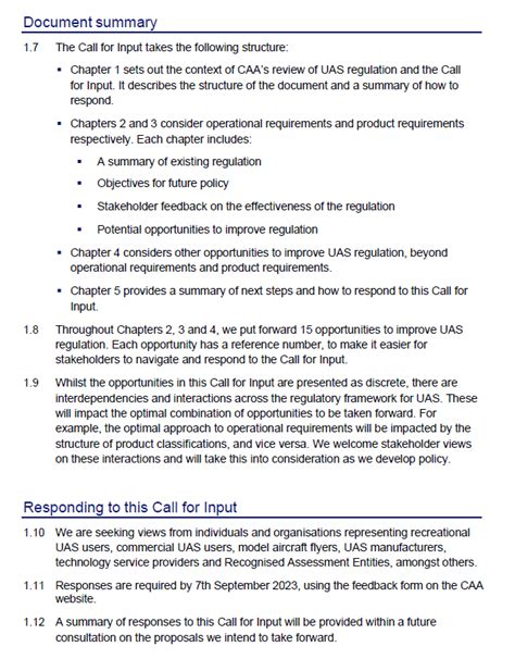Caa Call For Input Review Of Uk Uas Regulations Aug 2023 All Things
