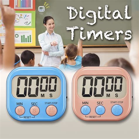 Timer Digital LCD Display Screen Alarm Clock Countdown Reminder Multi Purpose Time Management