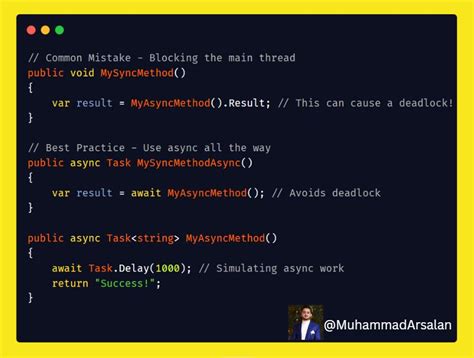 How To Avoid Asynchronous Programming In C Muhammad Arsalan Posted
