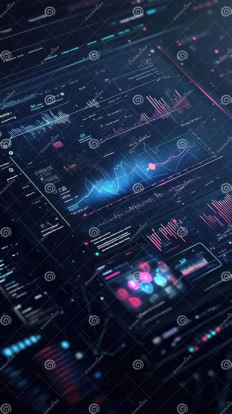 Analyzing Data Trends Visualizing Insights With Dynamic Charts And Graphs Futuristically Stock