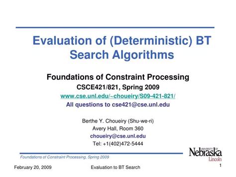ppt foundations of constraint processing csce421 821 spring 2009