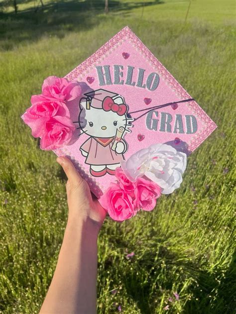 Hello Kitty Graduation Cap Graduation Cap Decoration Diy Graduation