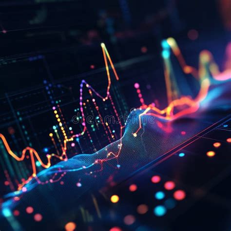 Exploring Vibrant Data Visualizations Insights Into Digital Trends And Analytics Stock