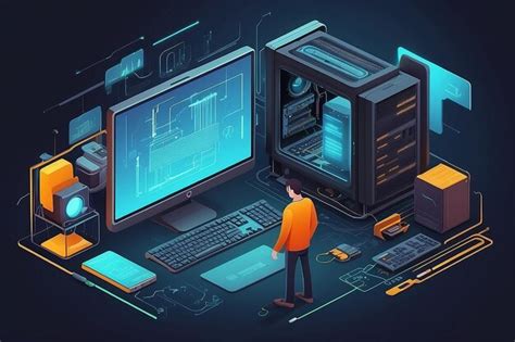 Premium Ai Image Computer Troubleshooting Concept Illustration