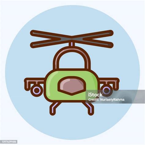 아이콘 군사 헬리콥터 교육 기호에 적합합니다 플랫 스타일 편집 가능한 간단한 디자인 디자인 템플릿 벡터 간단한 그림 교통수단에 대한 스톡 벡터 아트 및 기타 이미지 Istock