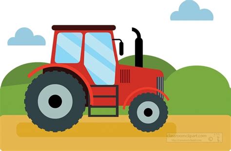 Red Tractor Illustration For Farming Education And Classroom Resources