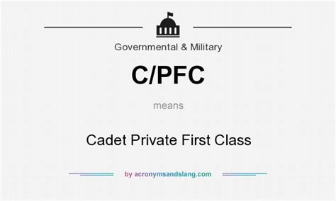 What Does C PFC Mean Definition Of C PFC C PFC Stands For Cadet Private First Class By