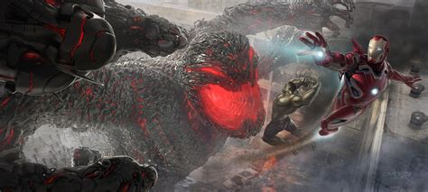 Avengers Age Of Ultron Concept Art Features A Giant Ultron Robot