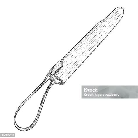 의료용 메스 장비의 손 그리기 외과 용 기구 뼈 톱 또는 수술 용 공구 칼 벡터 간호사에 대한 스톡 벡터 아트 및 기타 이미지 간호사 건강관리와 의술 과학 Istock