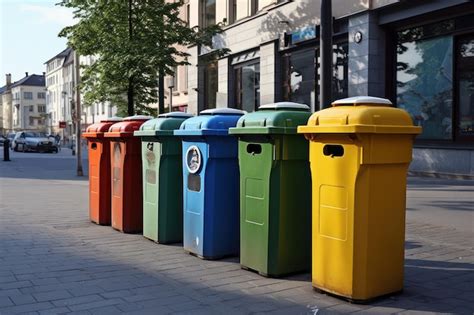 Premium AI Image Selective Collection Of Garbage Colored Containers Let S Make The Planet