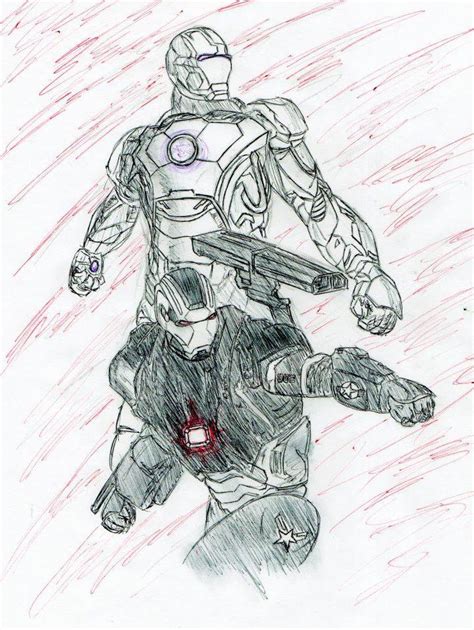 Iron Man Mark 42 Drawing
