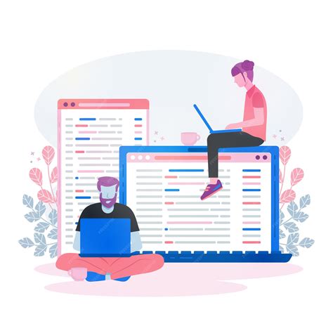 premium vector programmers in flat style