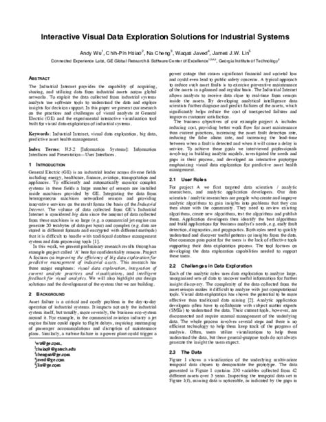 Pdf Interactive Visual Data Exploration Solutions For Industrial Systems