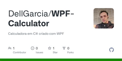Github Dellgarciawpf Calculator Calculadora Em C Criado Com Wpf