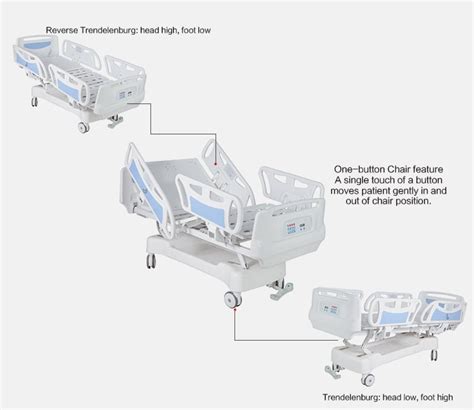 Bae502 5 Function Trendelenburg Hospital Bed Ward Care Nursing Recovery