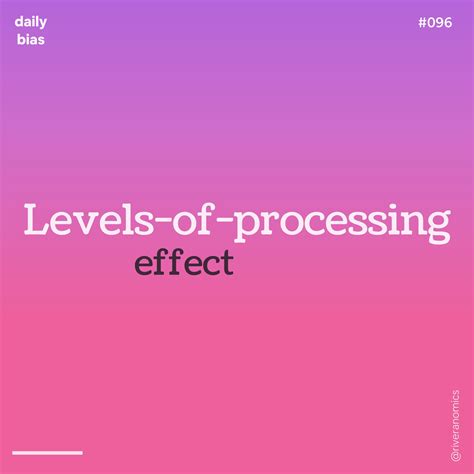 Understanding The Levels Of Processing Effect