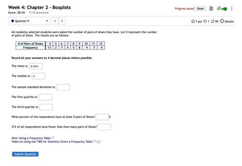 Solved Week 4 Chapter 2 Boxplots Progress Saved Done Vo