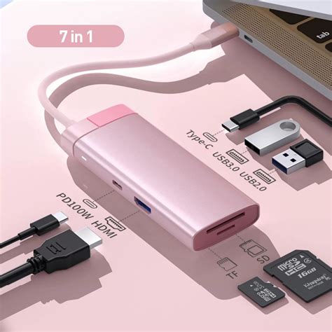 Jual In Converter Hub Adapter Type C Adaptor Laptop For Macbook Accessories Extension Pd