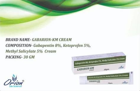 Gabapentin 8 Ketoprofen 5 Methyl Salicylate 5 Cream At ₹ 189 00