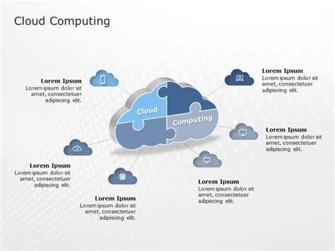 Cloud Computing Puzzle Powerpoint Template