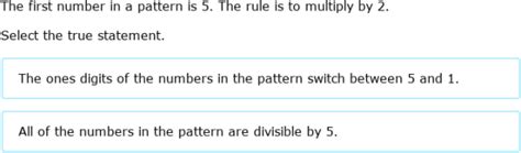Ixl What Is True About The Multiplication Pattern 3rd Class Maths