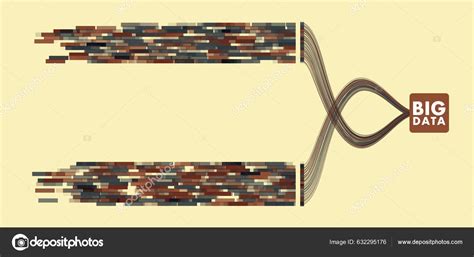 Big Data Flow Representation Abstract Infographics Visualization