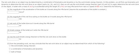 solved the net work done on an object may be determined by a